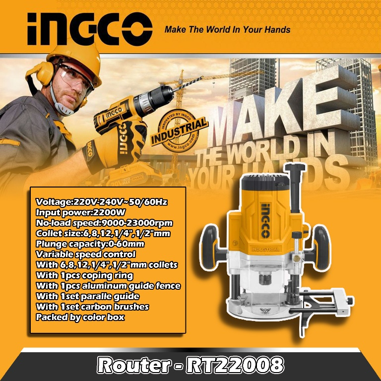 INGCO RT22008 Router 2200W | Shopee Philippines