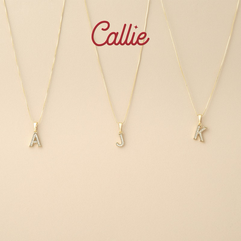 Callie 14k Gold Plated Minimalist Initial Necklace With Diamond Shop ...