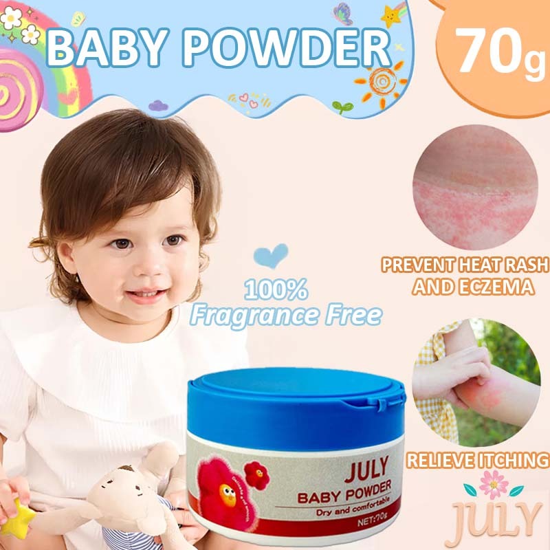 JULY Baby Powder Baby Anti Rash Powder 70g Hypo-Allergenic Baby Powder ...