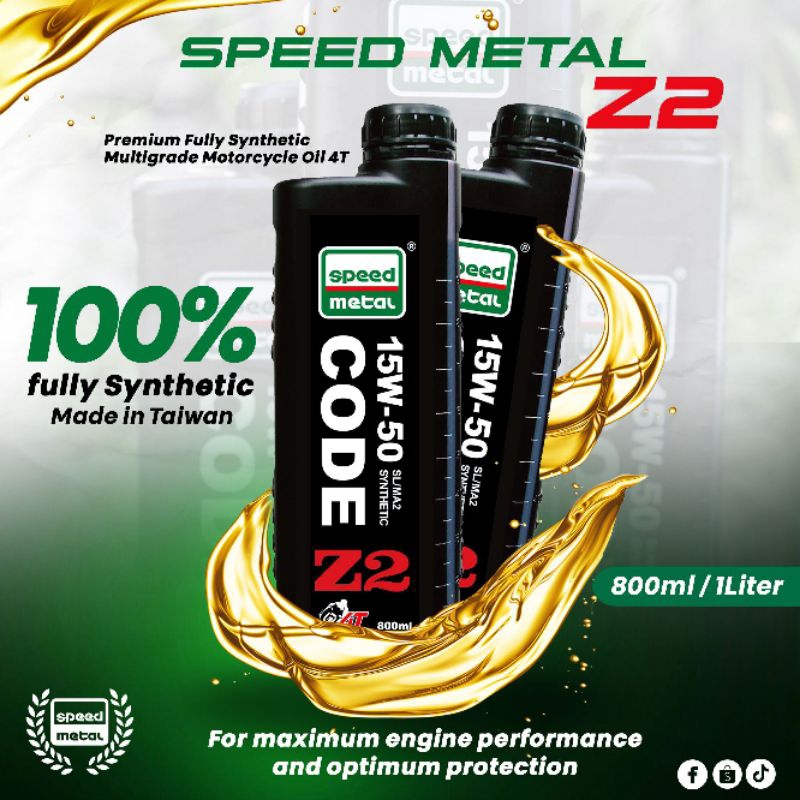 Speed Metal Z2 15W-50 Premium Fully Synthetic Multigrade Motorcycle Oil ...