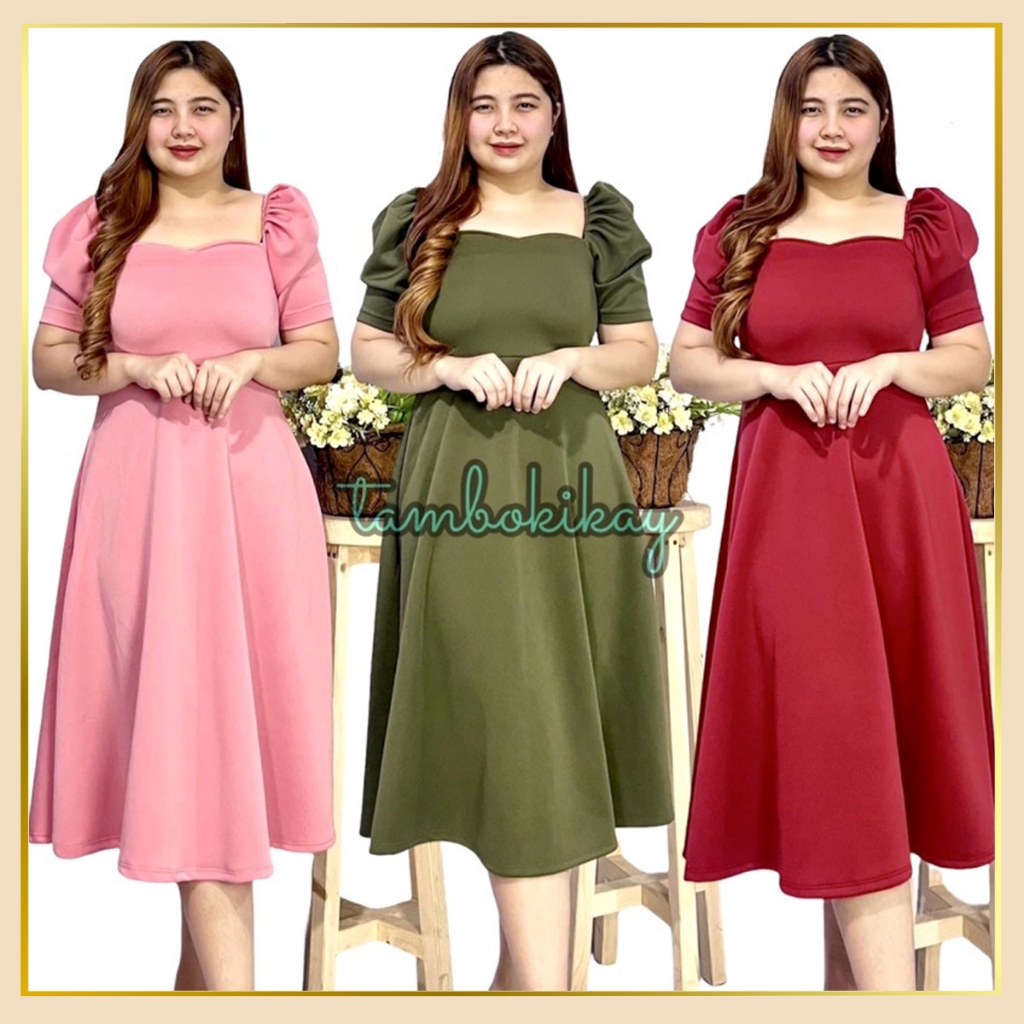 XL-3XL PLUS SIZE - FREEDA DRESS (CLASSY FABRIC) | Shopee Philippines