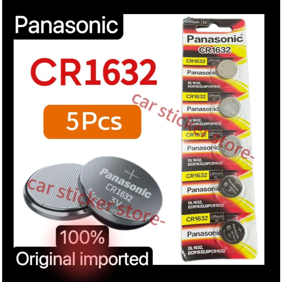 5PCS/lot PANASONIC Original CR1632 Button Cell Battery 3V Lithium Batteries CR 1632 for Watch ...