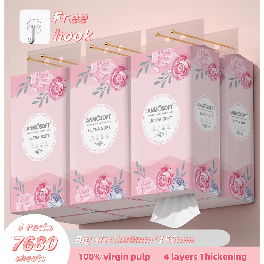 1280 Sheet Facial Tissue Bathroom Tissue Tissue Paper Wall Mounted ...