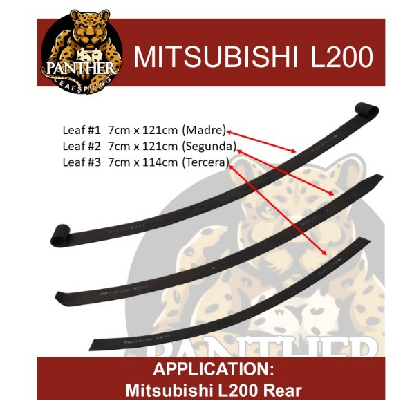 Molye / Leaf Spring for Mitsubishi L200 Rear (MATIBAY) | Shopee Philippines