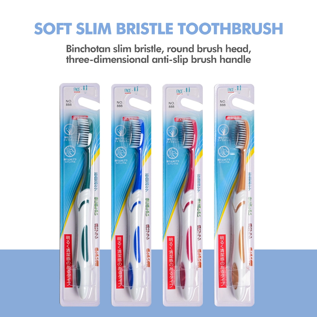 FACE-U 1pcs Soft Toothbrush Slim Bristle Adult Oral Care Toothbrush ...