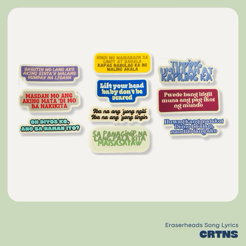 Eraserheads Lyrics Stickers - Vinyl Waterproof Matte Sticker 🪐 ...