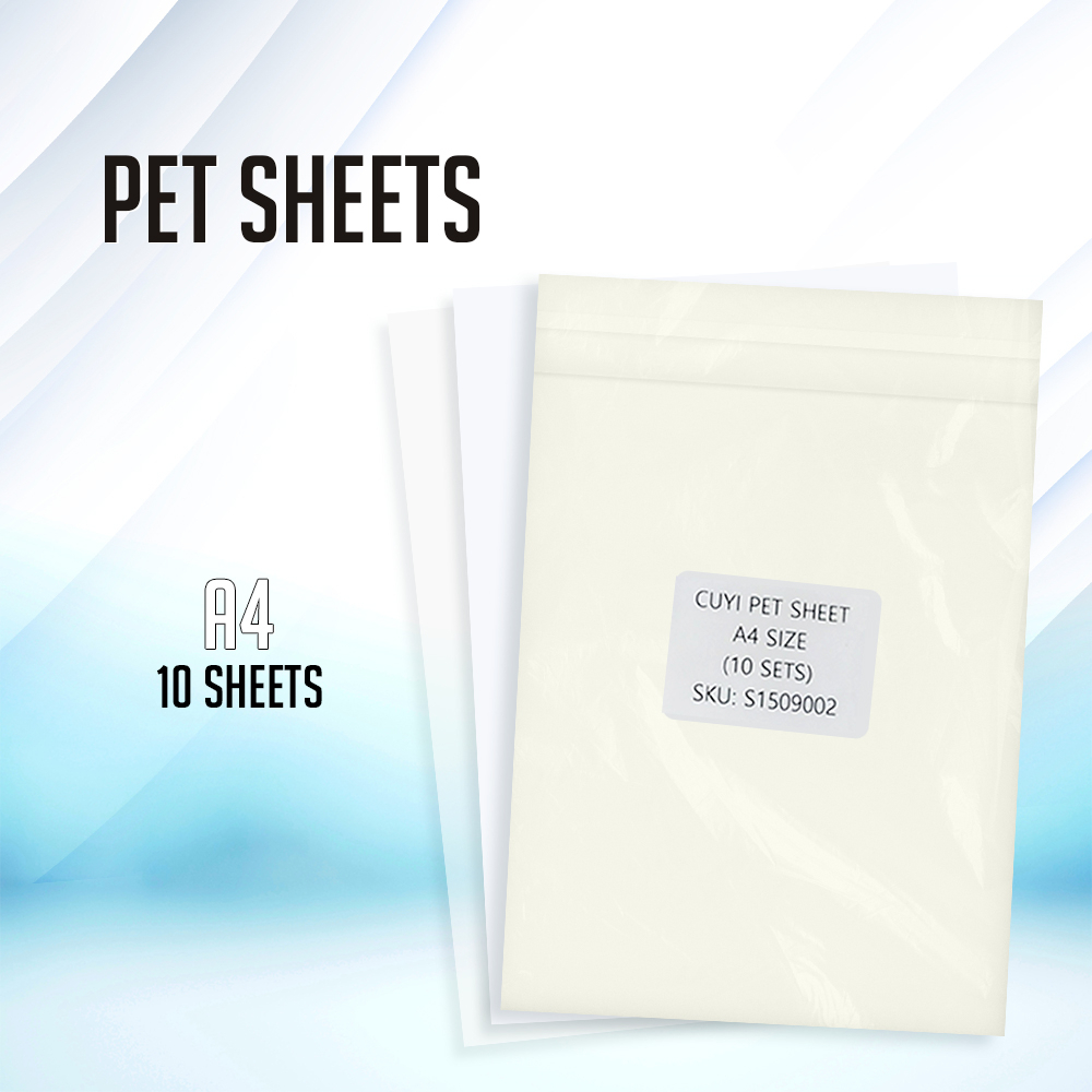 Cuyi 10 Sets Pvc Sheet / Pet A4 Size For Id Printing Bag Tag Calling Card Making (ID Material ...