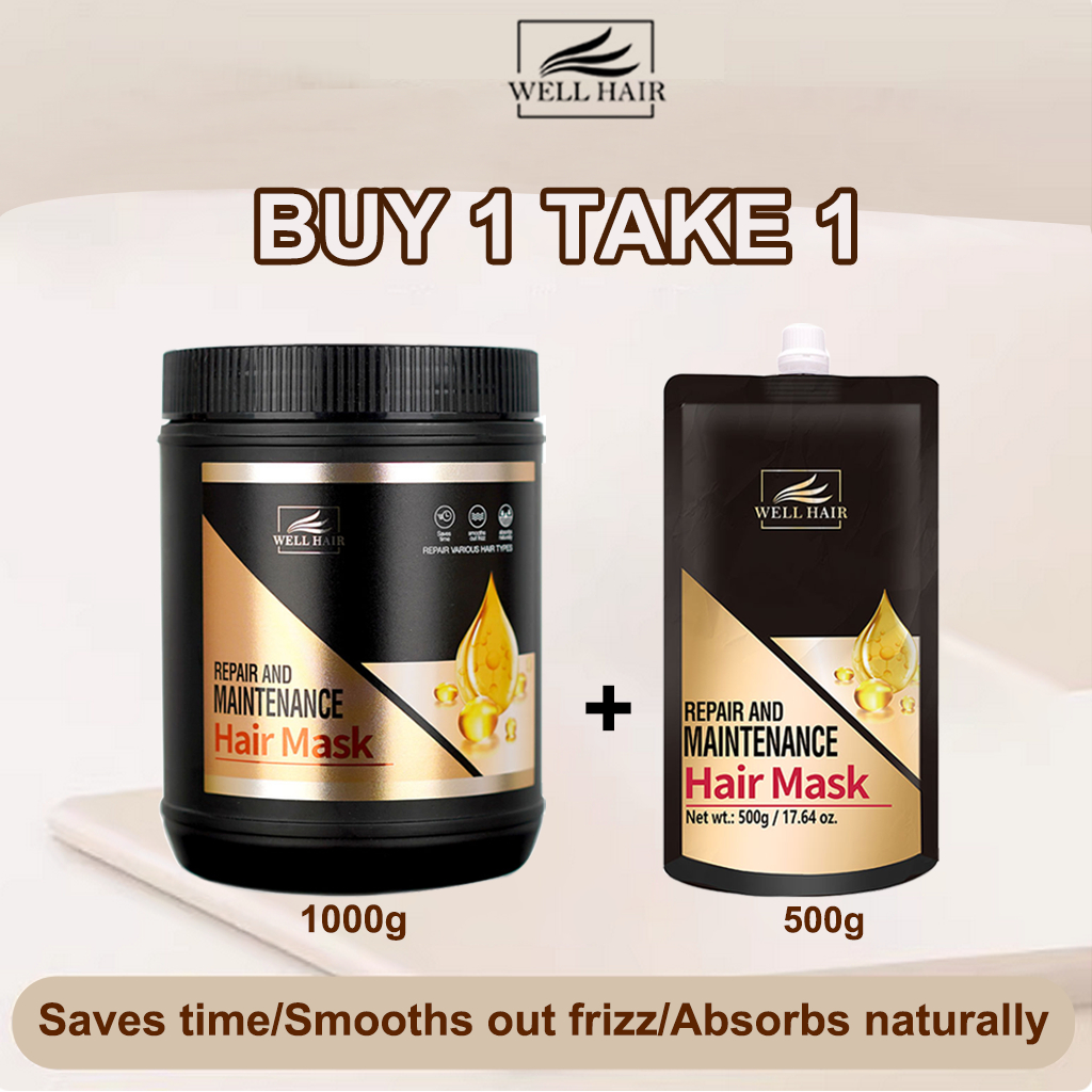 WELL HAIR Mask Hair Treatment Strengthen Hair Repair Damage Smooths ...