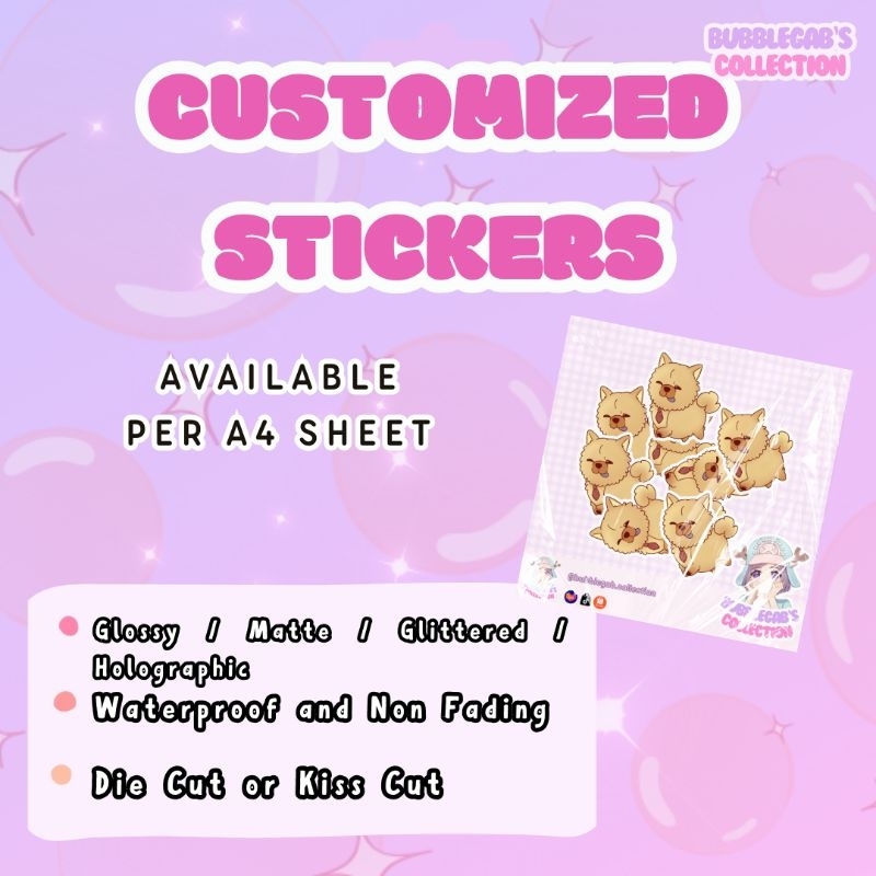 Customized Stickers - Personalized Stickers [Kiss Cut or Die Cut ...