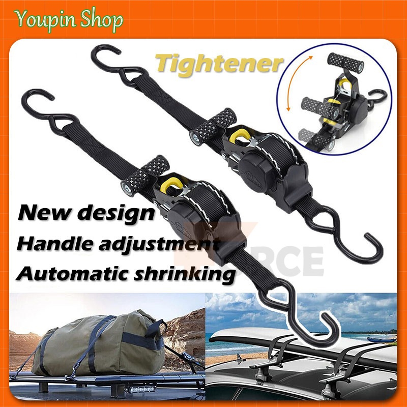 Ratchet Strap Tie Down Straps Automatic Retractable Tensioner Heavy ...