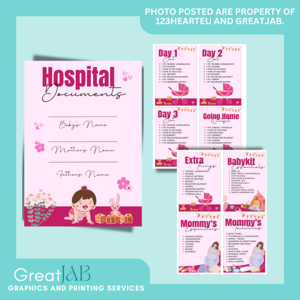 [JUANA]Personalized|Hospital bag checklist Stickers labels | Documents ...