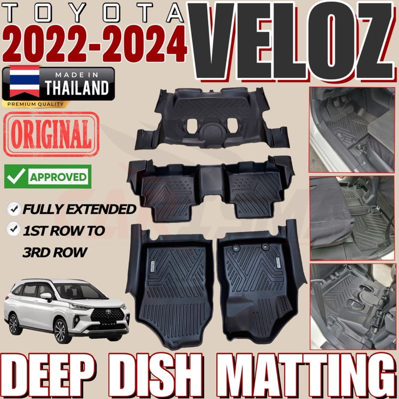 TOYOTA VELOZ 2022-2024 PREMIUM DEEP DISH MATTING VERSION 3 | Shopee ...