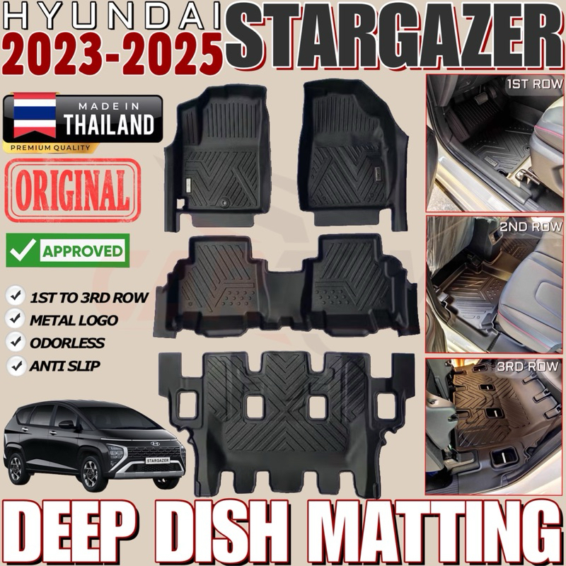 HYUNDAI STARGAZER 2023-2025 PREMIUM DEEP DISH MATTING VERSION 3 ...