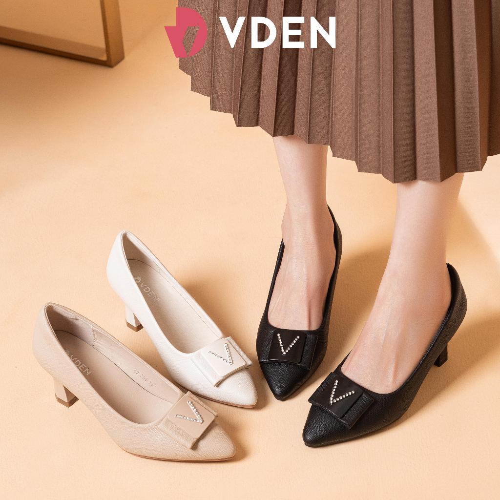 VDEN Elegant Chunky Pointed Toe Heels For Women 2.5INCH/6.5CM 89-290 ...
