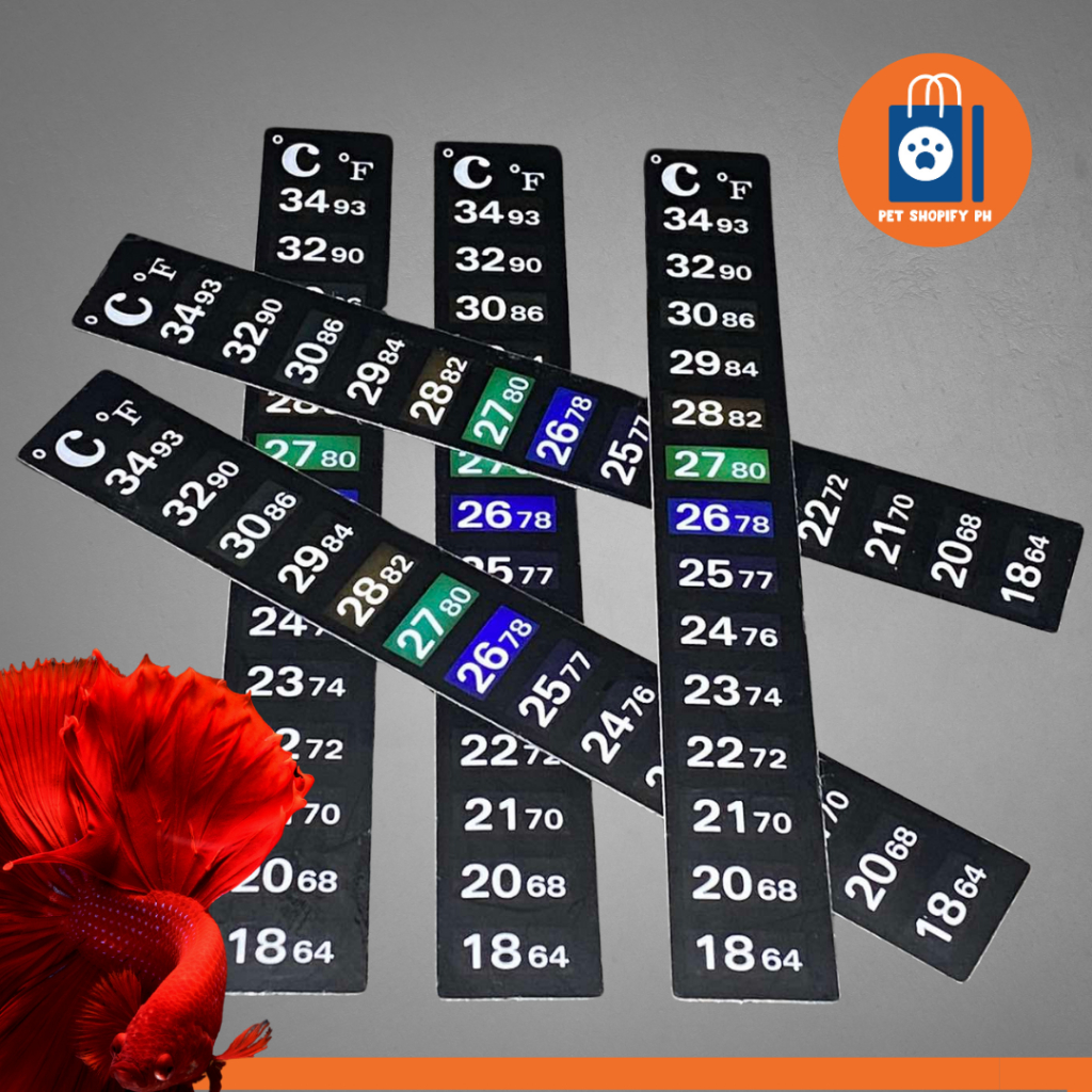 Aqua Thermo Sticker Thermometer Glass Aquarium Temperature Monitor ...