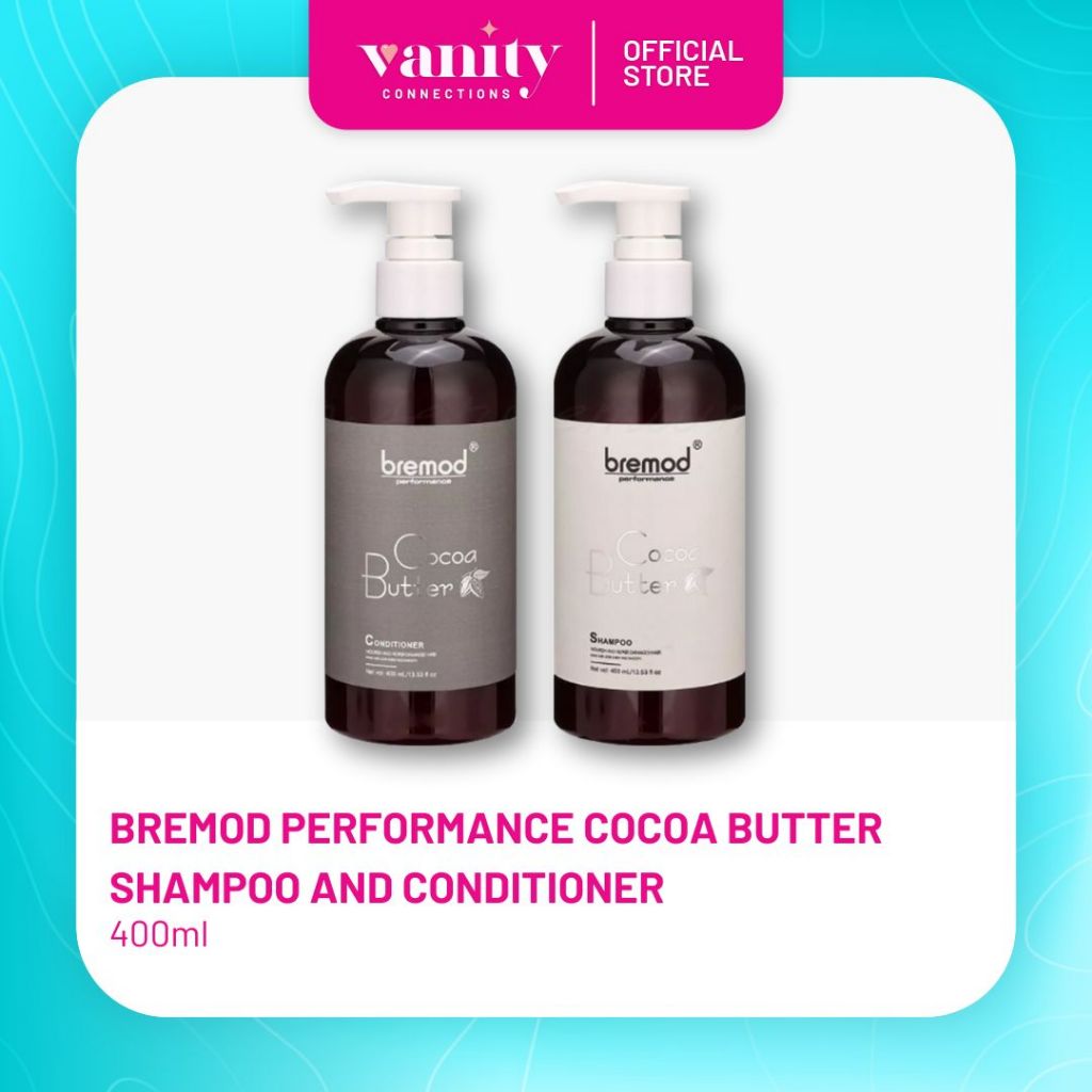 Bremod Cocoa Butter Shampoo and Conditioner 400g Haircare Hydrating ...