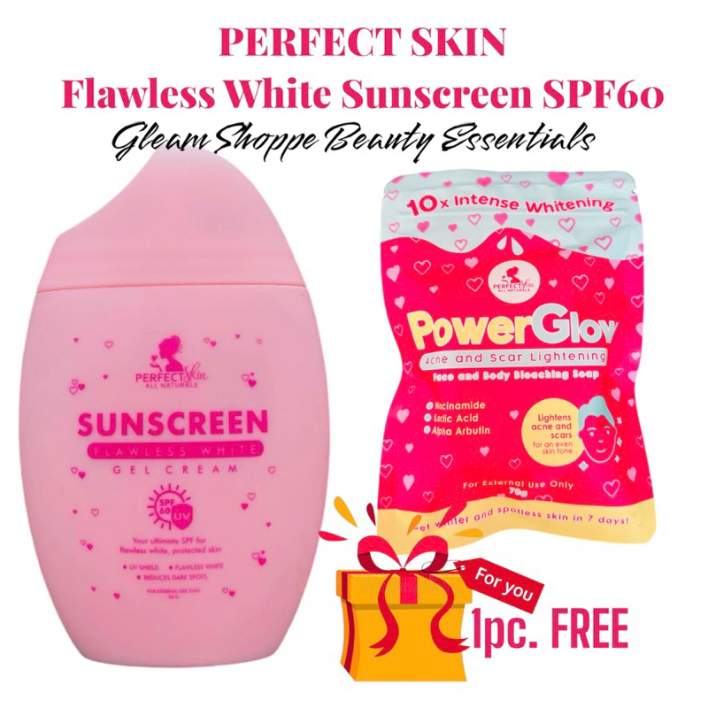 Perfect Skin Flawless White Sunscreen SPF60 With FREEBIE | Shopee ...