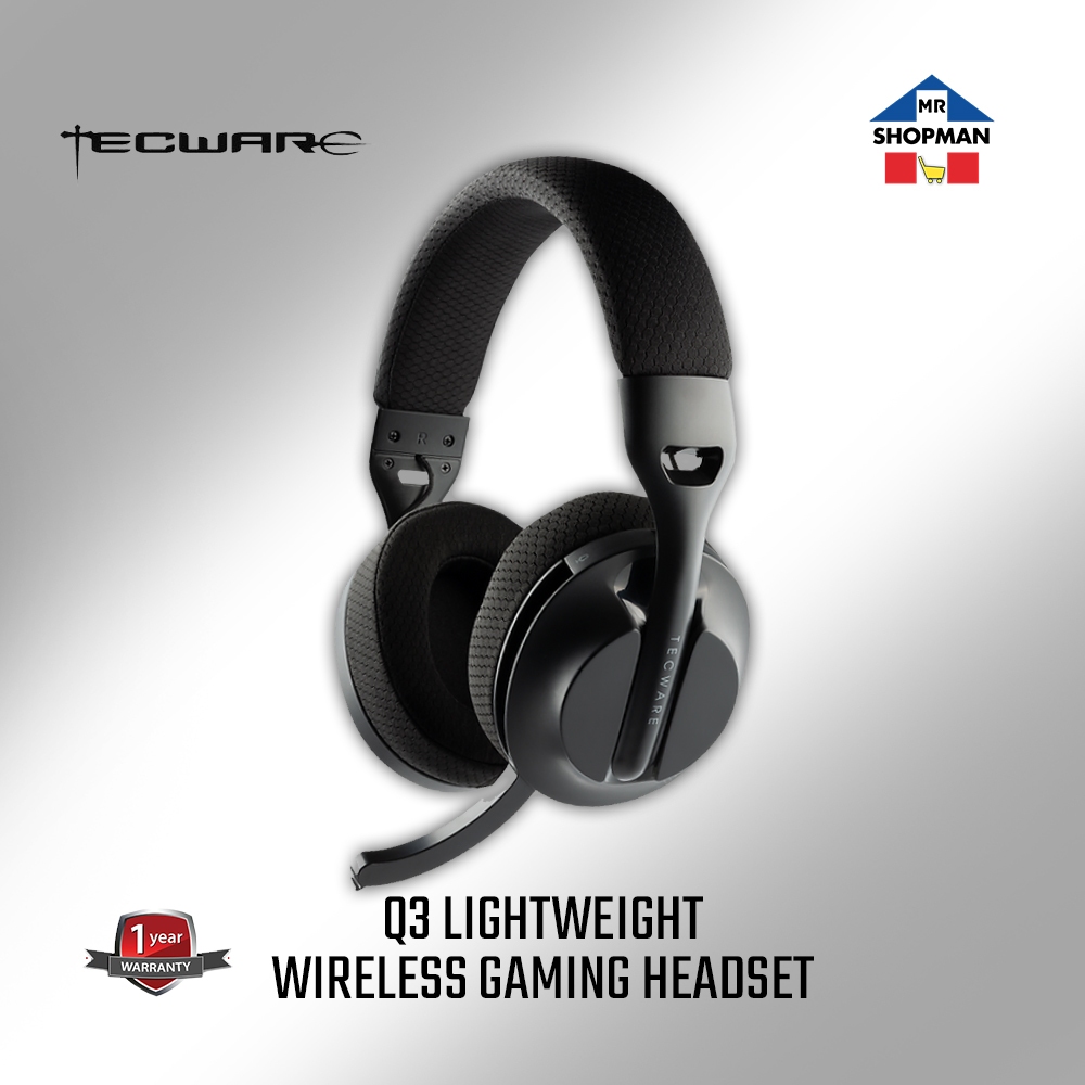 Tecware Q3 40mm Wireless Tri Mode Bluetooth Gaming Headset Headphones | Shopee Philippines