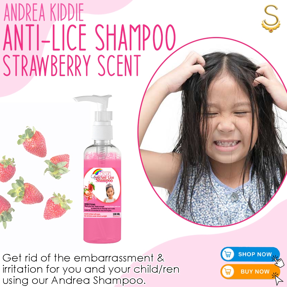 Andrea Anti-Lice Kiddie Shampoo 100ml Strawberry Scent ( PANGTANGGAL ...