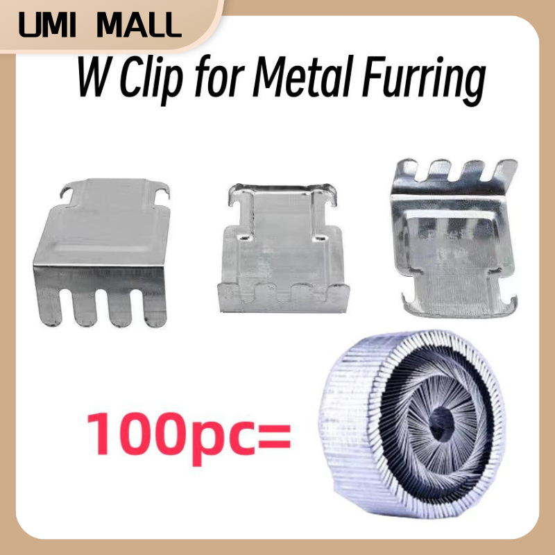 Double Furring Clip 100Pcs W Clip Metal Furring Wall Clip Metal Furring ...