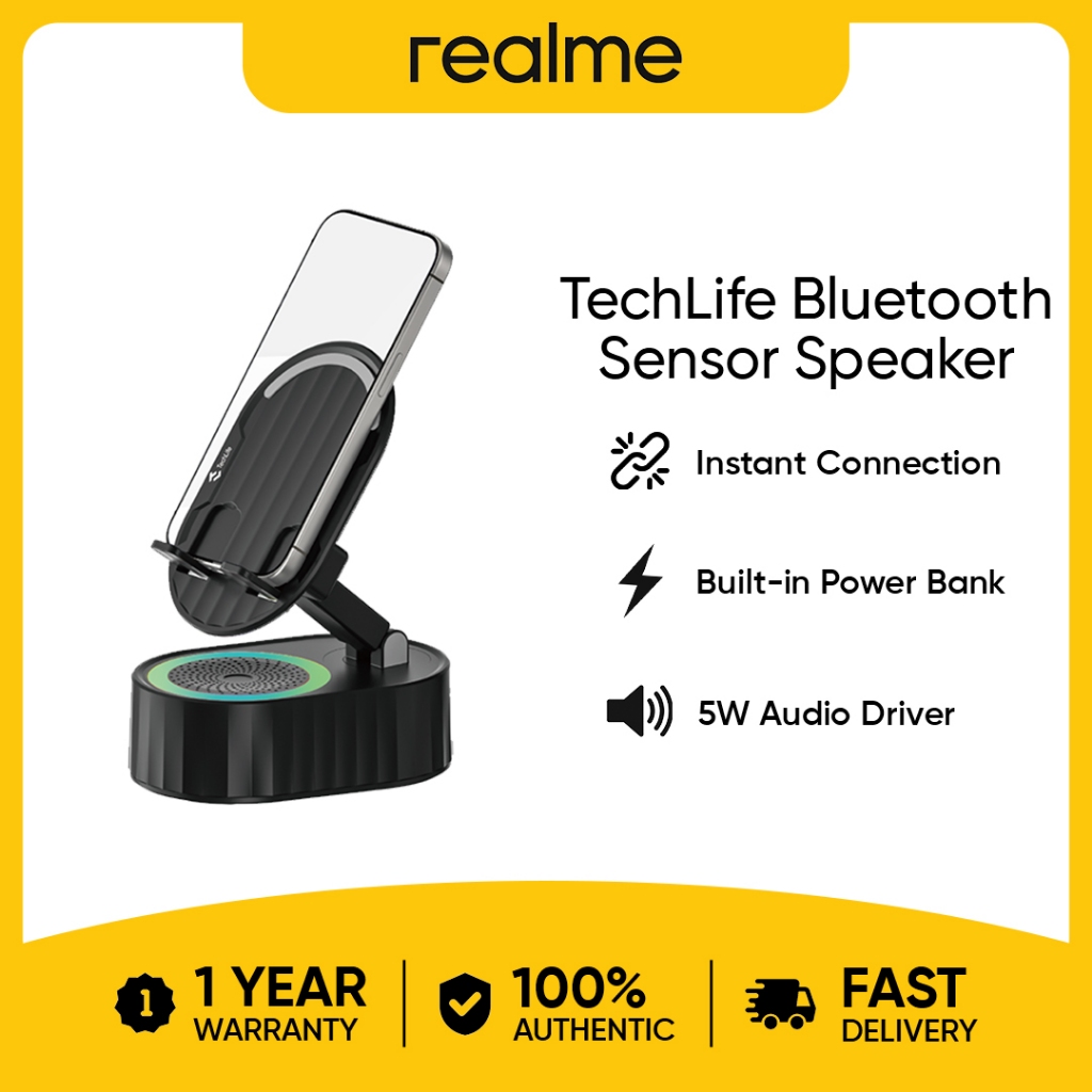 realme TechLife Bluetooth Sensor Speaker | Built-in Powerbank | 5W ...