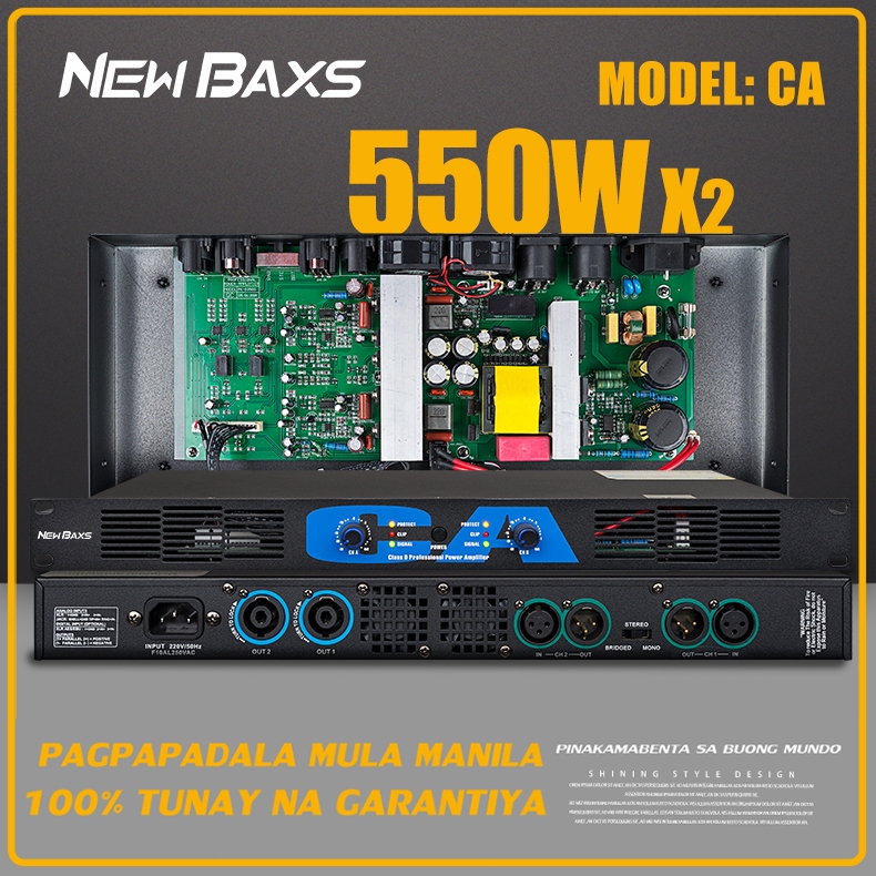 NEW BAXS audio amplifier CA propesyonal Digital Amplifier 550 Watts 2 ...