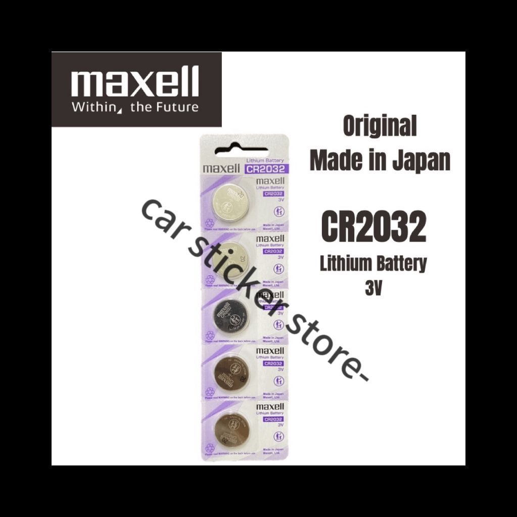 Maxell CR2032 Battery 3V Lithium Coin Cell Button CR 2032 CR-2032 ...