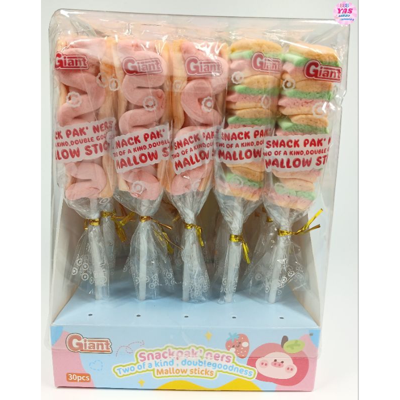 30pcs SNACK PAK'NERS MALLOW STICKS / loot bag fillers / paninda ...