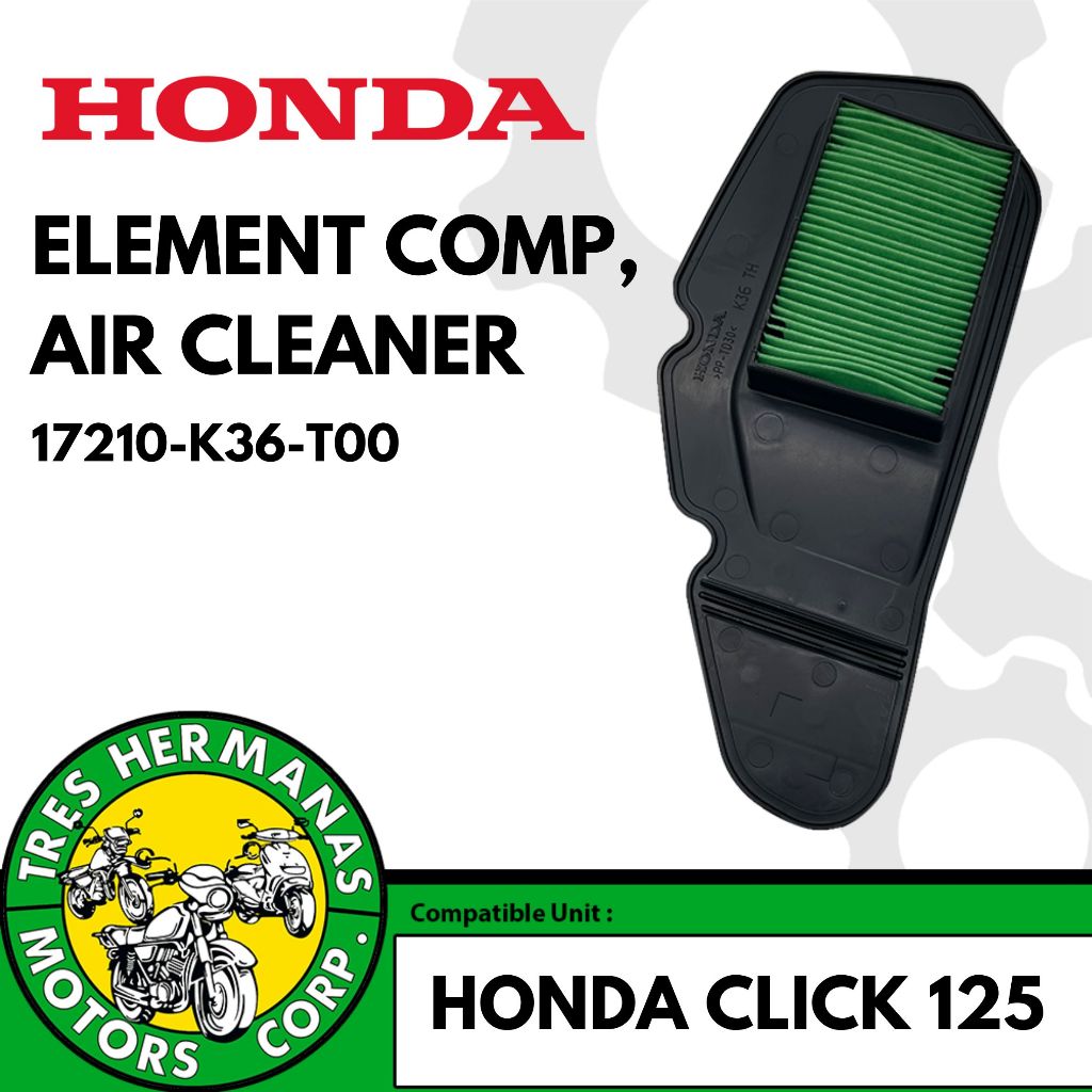 ELEMENT COMP. AIR CLEANER FOR HONDA CLICK125 V1,V2,V3 ( 17210-K36-T00 ...