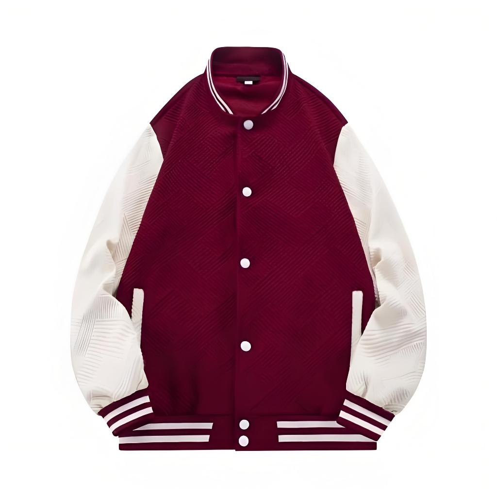 Varsity Bomber Baseball Jacket Bone Korean Jersey Jacket For unisex ...