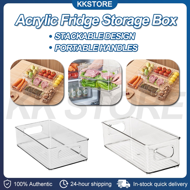 【COD】Stackable Fridge Organizers Acrylic Food Storage Box Fruits Meat ...