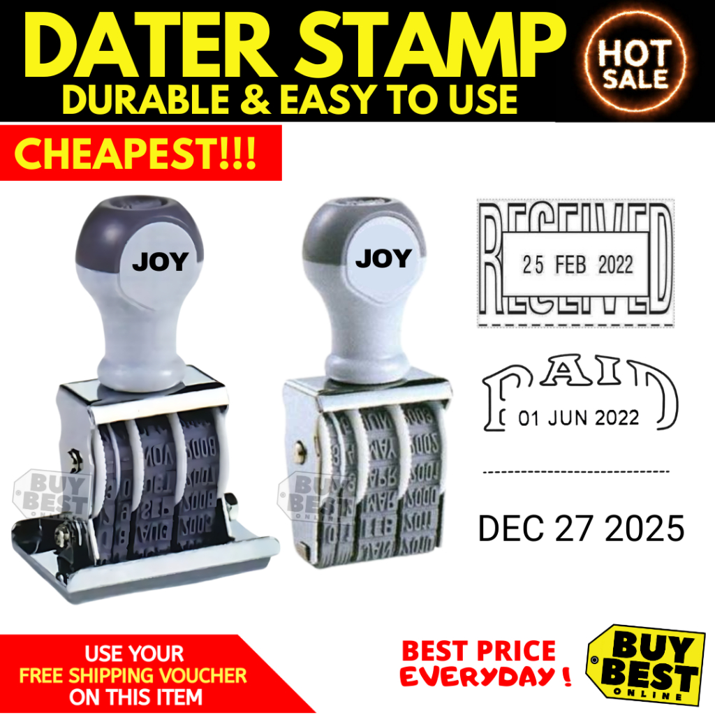 Rubber Stamp Dater - PAID / RECEIVED / PLAIN | Shopee Philippines
