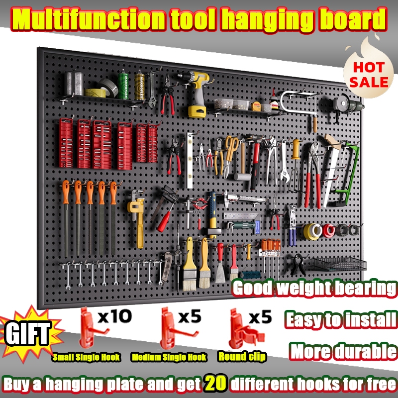 20hooks Tool Hanging Board Garage Wall Tool Rack Waterproof No rust no ...