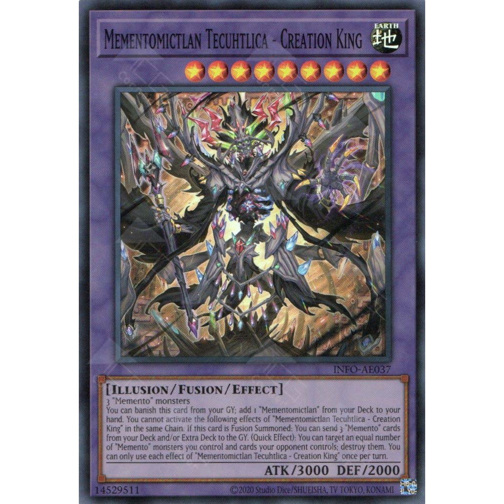 INFO-AE03 Mementomictlan Tecuhtlica - Creation King SR SCR YUGIOH CARD | Shopee Philippines