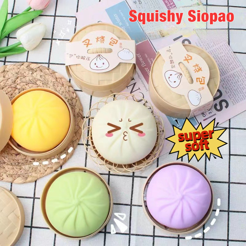 Squishy Bun Siopao Toy Simulation Buns Toys Squeeze Ball Fidget Toys ...