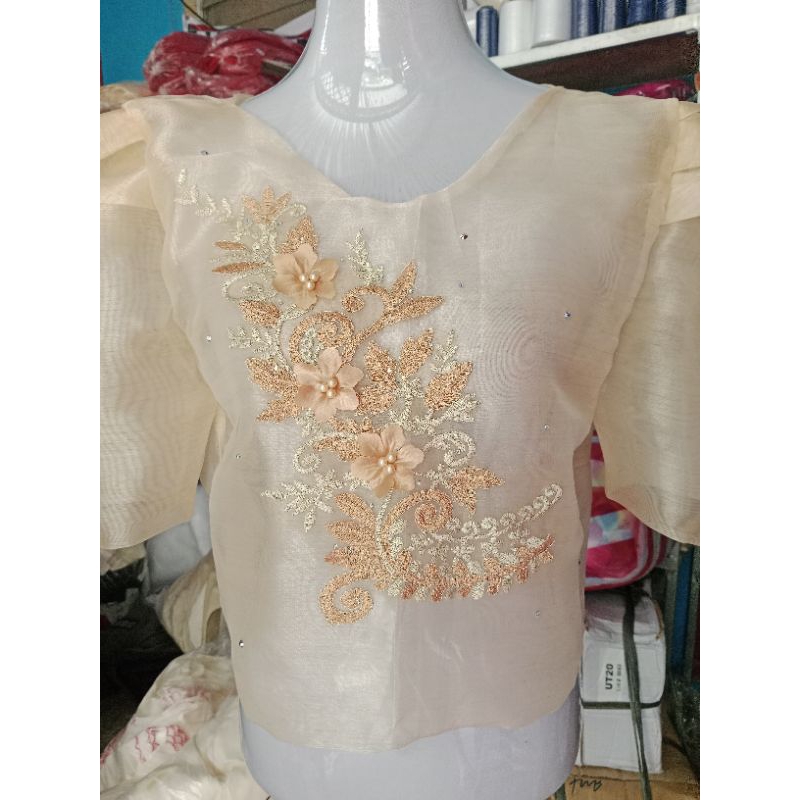 filipiniana modern kimona with patching ( my ribbon sa likod) | Shopee ...