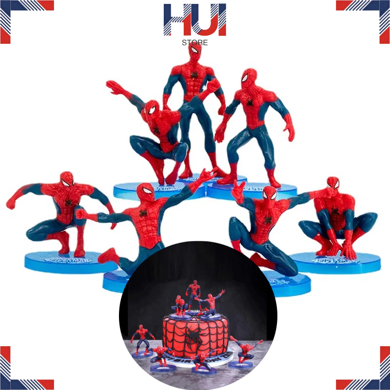 7PCS/Set Marvel Superhero Spiderman Kids Action Figure Toys Gifts ...