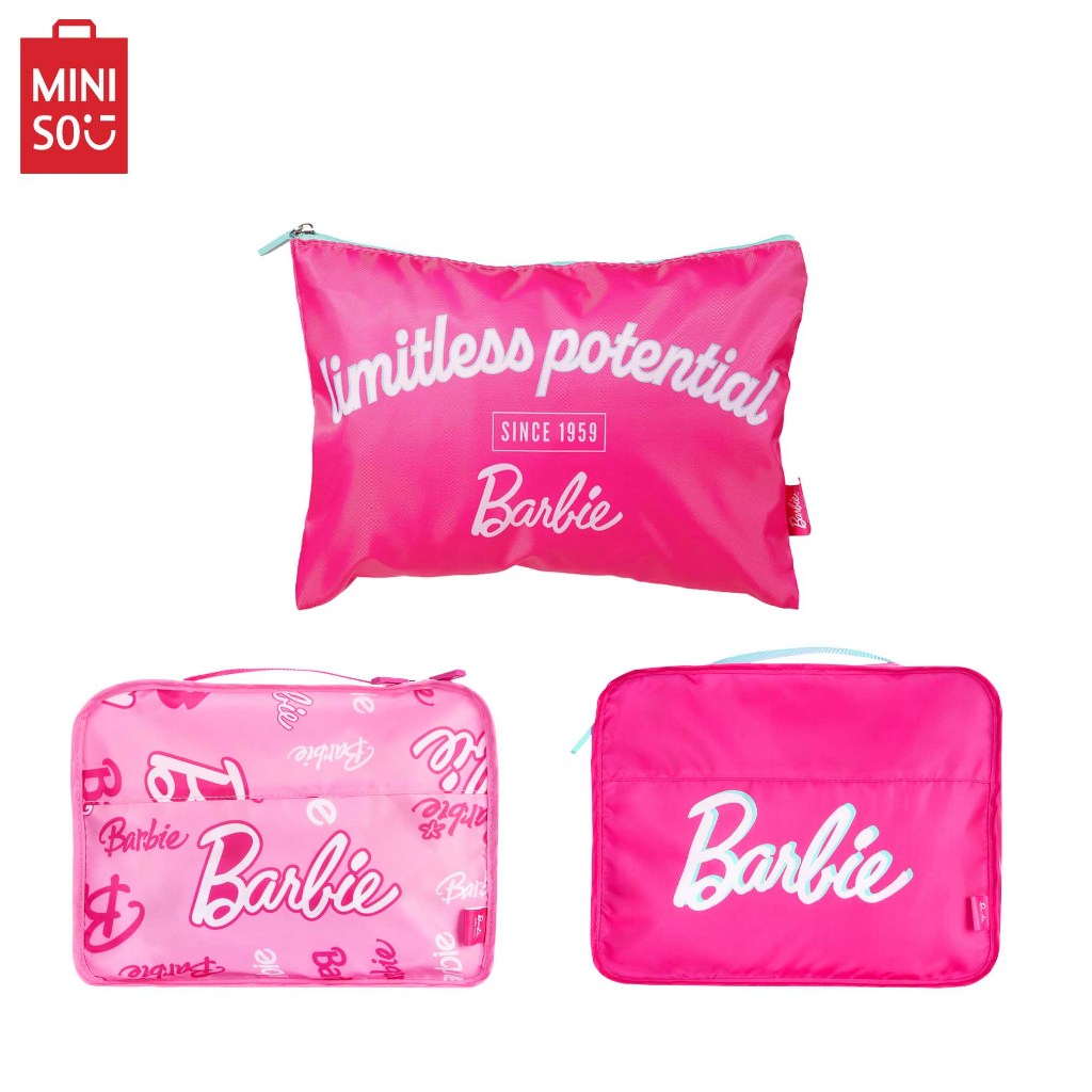 MINISO Barbie Shining Collection Travel Bags (3 pcs) | Shopee Philippines