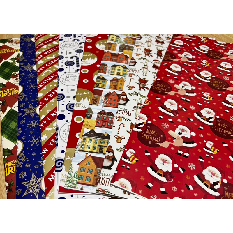 High Quality Christmas Gift Wrap sold per 25pcs 50pcs | Shopee Philippines