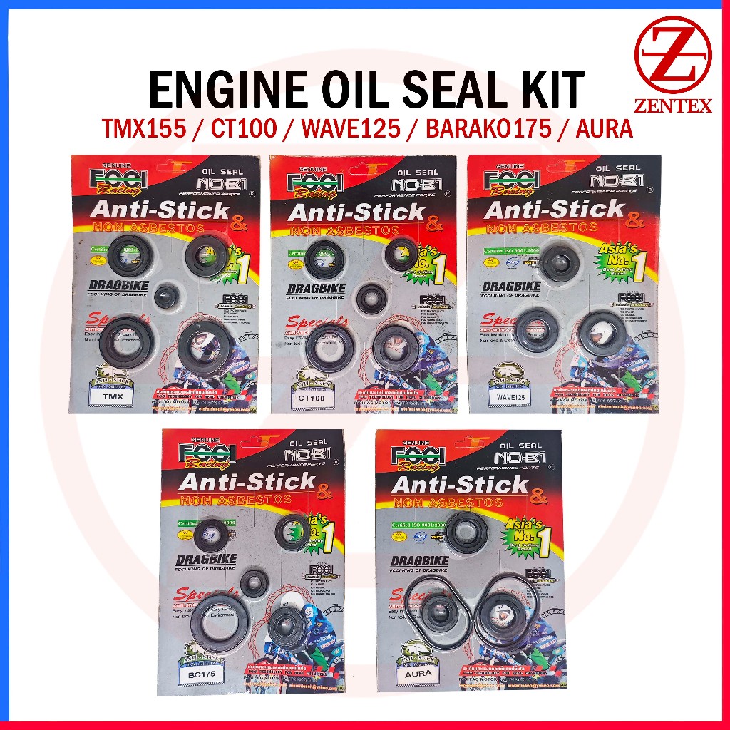 OIL SEAL KIT TMX 155 / CT 100 / WAVE 125 / BARAKO 175 / AURA / ENGINE ...