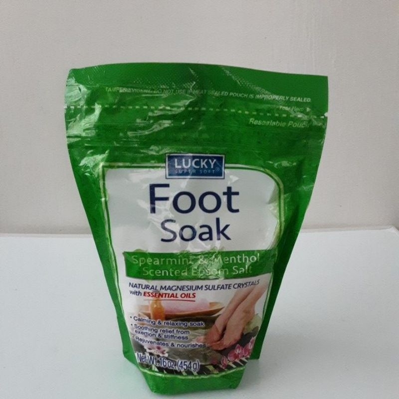 Foot Soak ( Spearmint & Menthol Scented Epsom Salt ) 454g. | Shopee ...