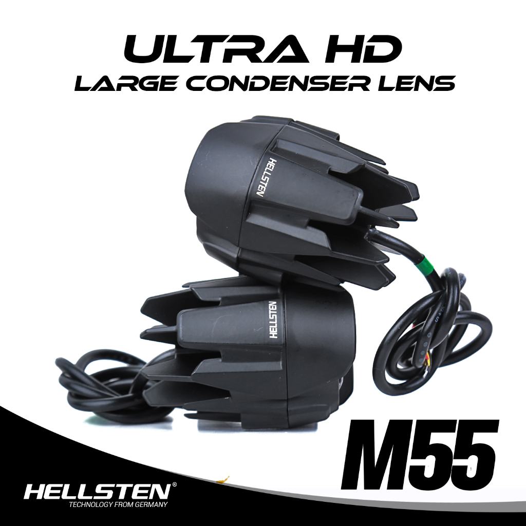 HELLSTEN AUXILIARY LED LIGHTS (HELLLSTEN M55) | HIGH-QUALITY DRIVING LIGHTS | MOTORCYCLE & CARS ...