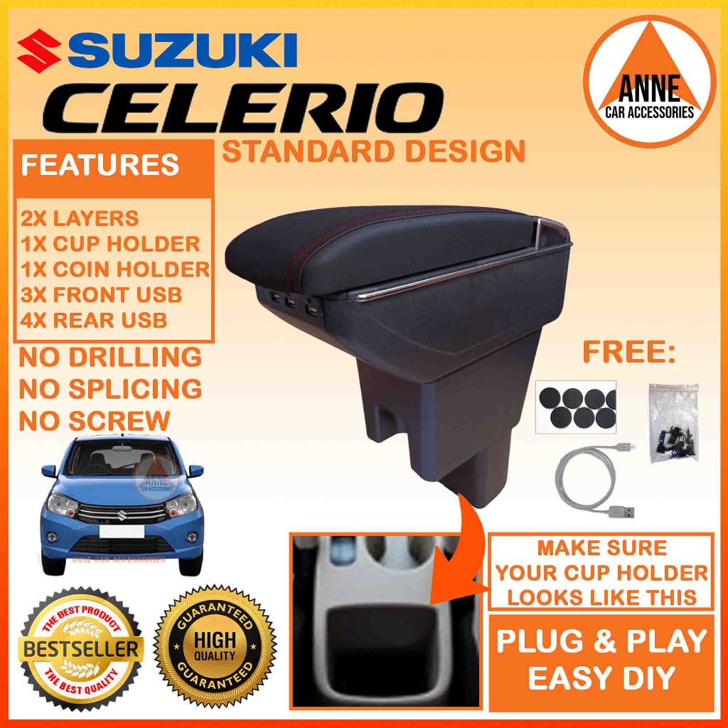 Suzuki Celerio 2016 2017 2018 2019 2020 2021 2022 2023 2024 OEM Armrest ...
