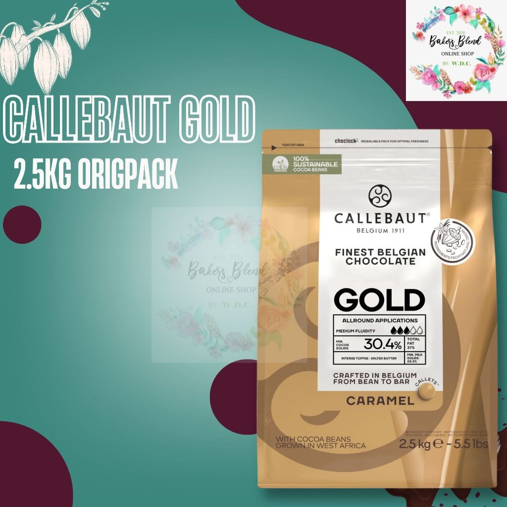 Callebaut GOLD Chocolate Callets 2.5kg (Salted Caramel) | Shopee ...