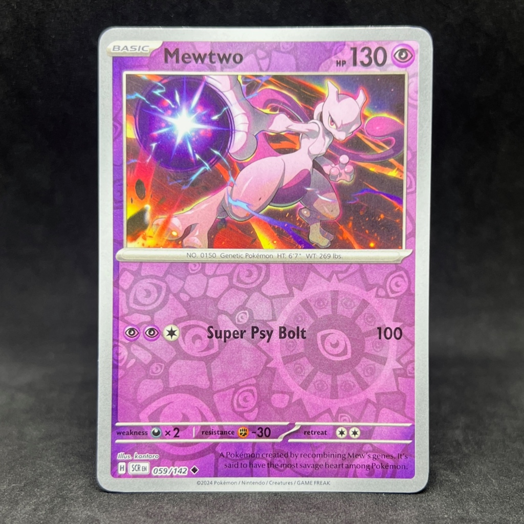 Pokemon TCG Mewtwo Uncommon 059/142 2024 Scarlet & Violet Stellar Crown ...
