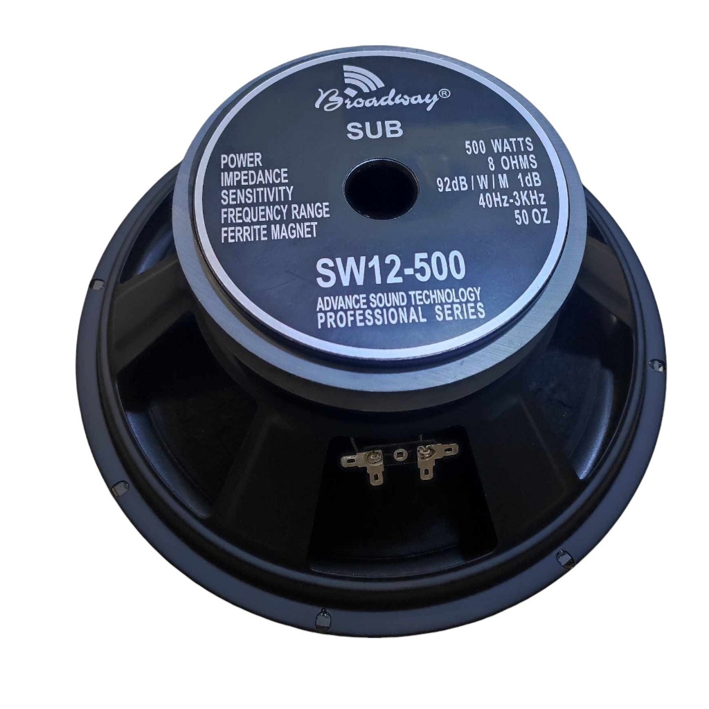 BROADWAY SW12-500 SUBWOOFER 500 WATTS 8 OHMS SPEAKER | Shopee Philippines