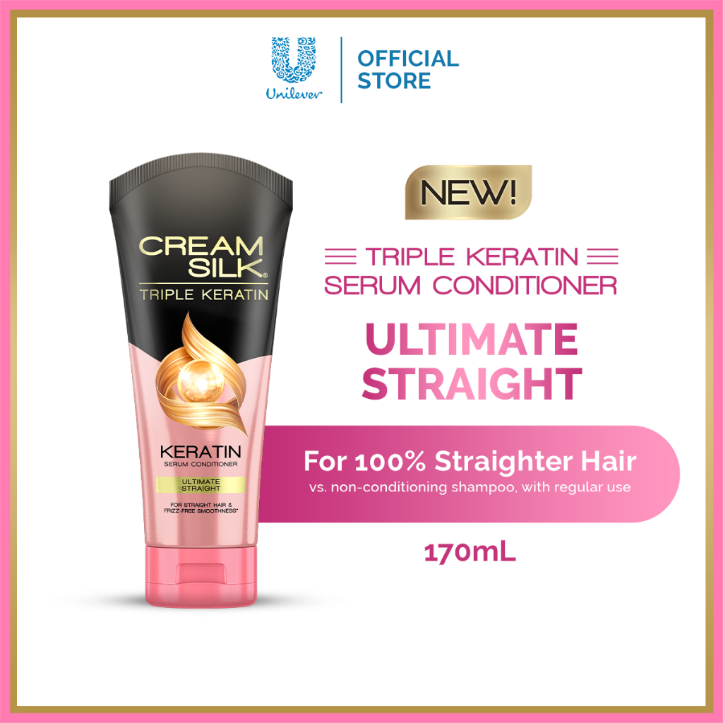 Cream Silk Triple Keratin Serum Conditioner Ultimate Straight 170ml ...