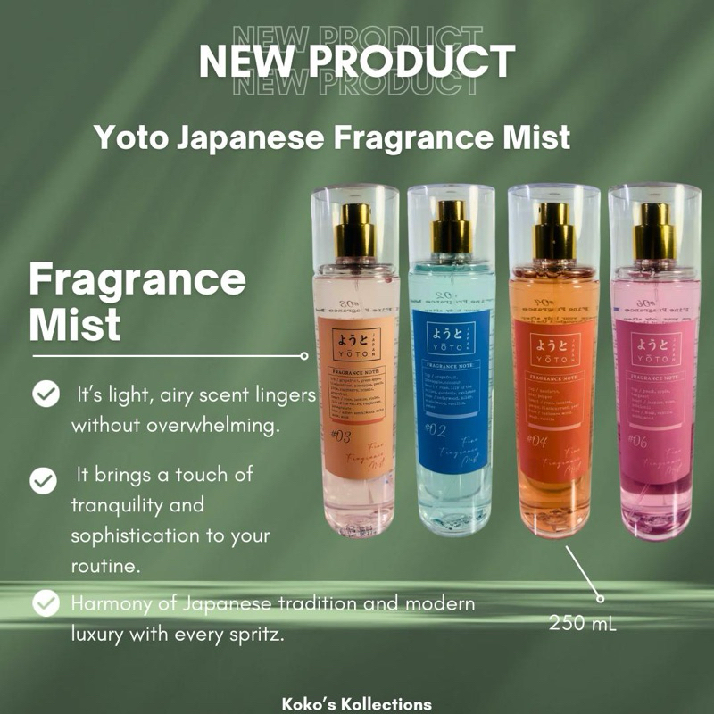 Yoto Japanese Fragrance Mist | Shopee Philippines