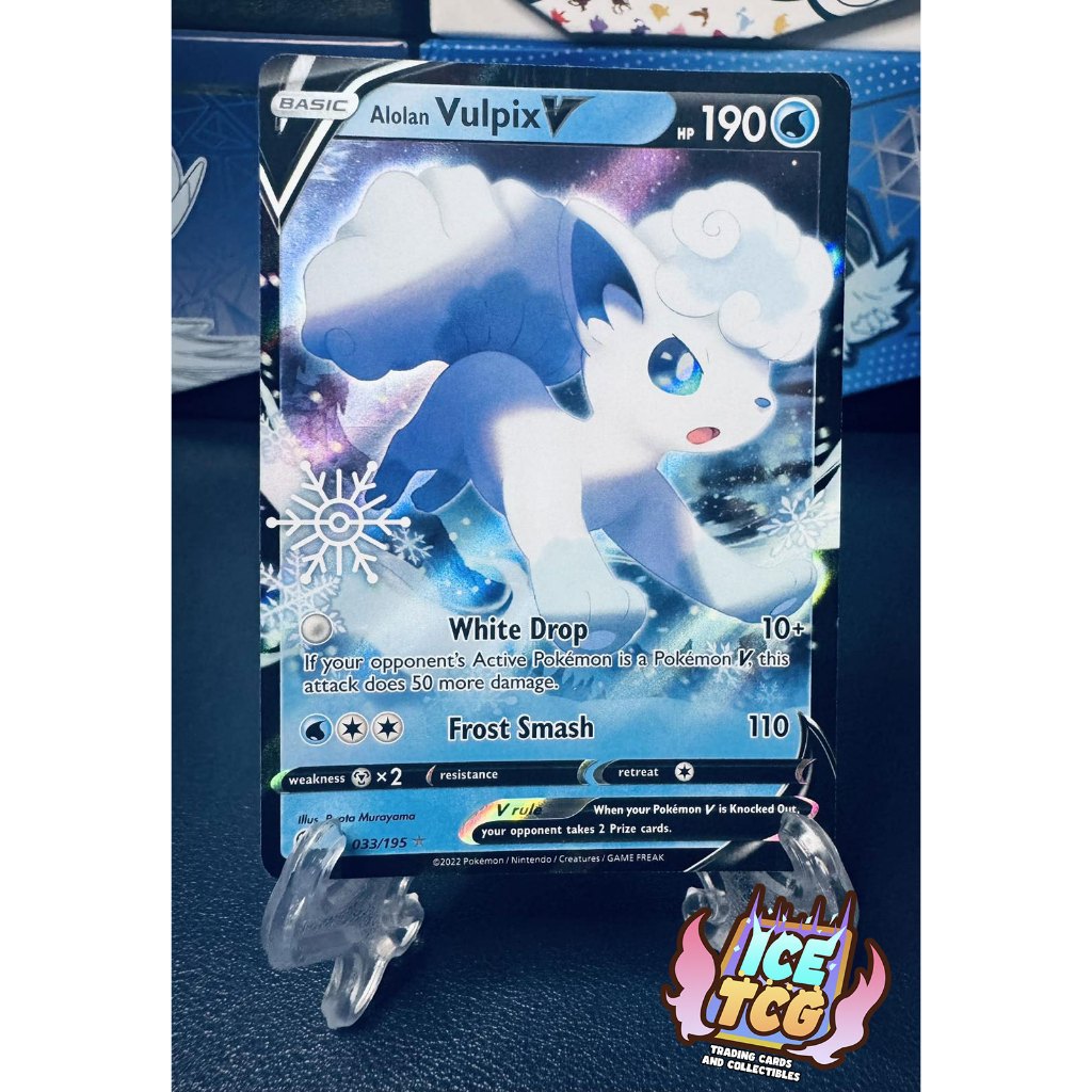 Alolan Vulpix V - 033/195 - Ultra Rare (ST) | Shopee Philippines