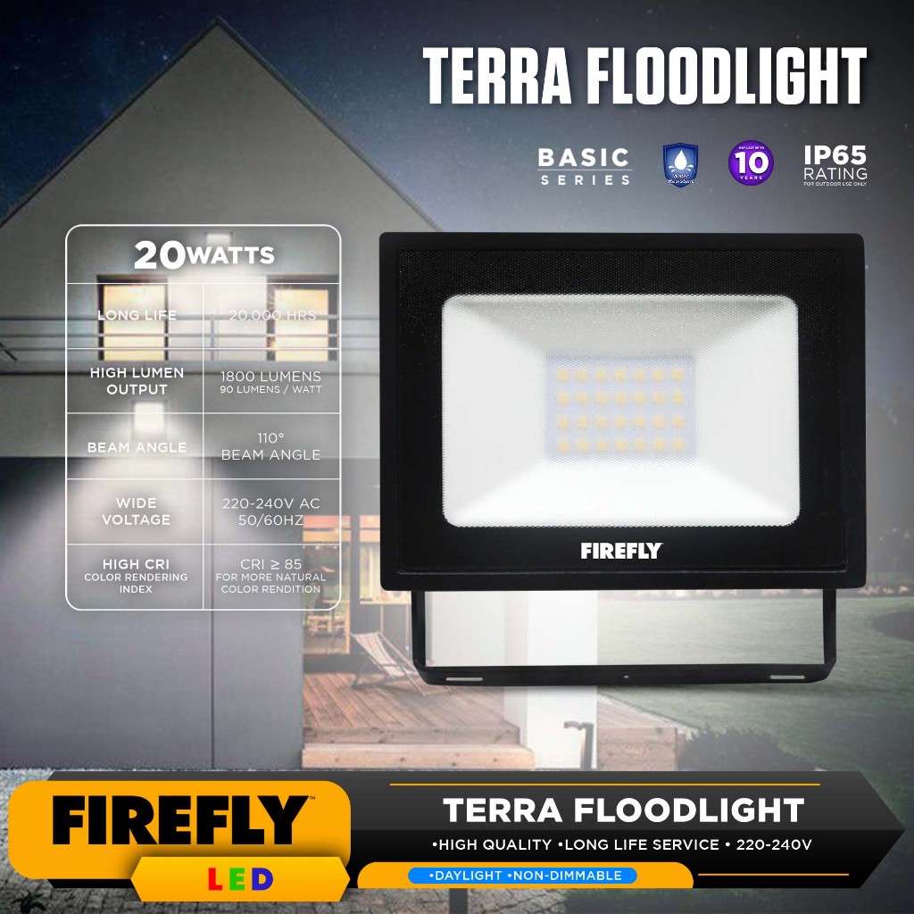 Firefly LED Basic Series Outdoor Waterproof Terra LED Floodlight ...